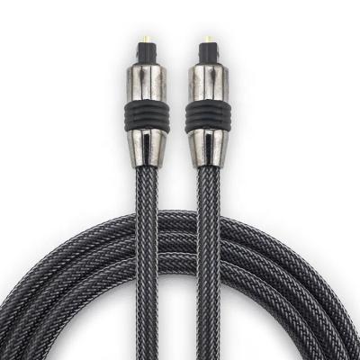 High Quality Durable Braided Fiber Optic Toslink Jack Gold Digital Spdif Optical