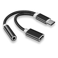 2 in 1 Type C to 3.5 mm Charger Headphone Audio Jack USB C Cable Portable Type-C china 2 in 1 Type C to 3.5 mm Charger Headphone Audio Jack USB C Cable Portable Type-C