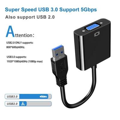 Multi Display Video Converter USB 3.0 to VGA Adapter for PC Laptop Monitor