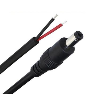 CUSTOM DC Male Female Barrel Jack 2.1x5.5mm to Open Pigtail DC Power Cable
