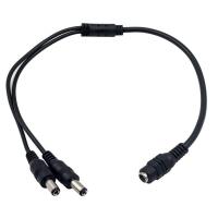 Quality 1 to 2 ways 1 Female to 2 Male 5.5x2.1 mm DC Power Supply Splitter Cable for CCTV Camera Led Strip for sale
