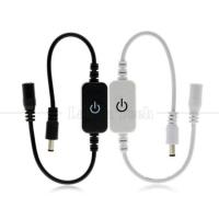 Quality 12v 24v Touch Controller Male to Female DC 5.5x2.1mm on off Dimmer Switch for LED Strip Lights for sale