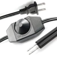 Quality 1.8m Rotary Knob Adjustable LED Dimmer Switch Controller Power Cable for Lamp LED Strip for sale
