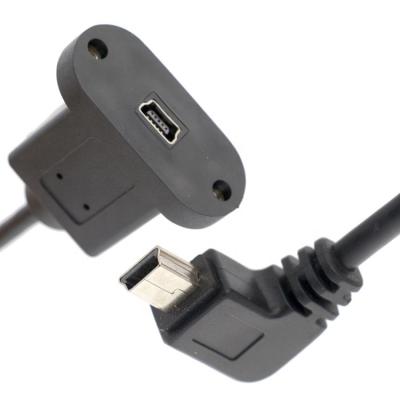 Screw Locking Mini Micro B Type C RJ45 Ethernet Male to Female USB Panel Mount