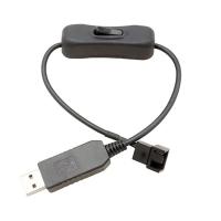 Quality 12V Step UP Boost USB to 3 Pin 4pin PWM PC Fan ON OFF Switch Power Adapter Cable for sale