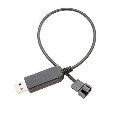 USB 5V to 12V Voltage Step Up 3 Pin and 4 Pin PC Fan Power Adapter Cable