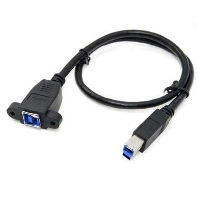 Screw Locking Stud Male To Female Panel Mount USB 3.0 Type B Printer Extension