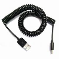 Quality Retractable Sprial Coiled USB to Mini B 5p Data Charger Cable for sale
