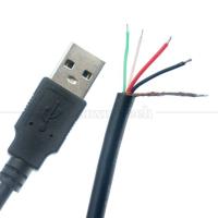 Quality Custom Manufacture USB A Male to Stripped Bare Wire Open End Pigtail Cable for sale