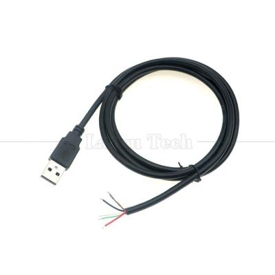 Custom Shield USB 2.0 A Male to Stripped Wires Open End Pigtail Cable