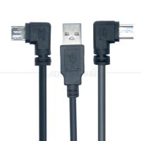 Quality 90 Degree Right Angle Micro B Male to USB Type A Male Extension Data Charger Cable for Tablet for sale