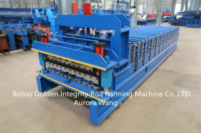 China Rolo trapezoidalmente combinado do material de construção da telha de telhado da maquinaria do material de construção da dupla camada que forma a máquina à venda