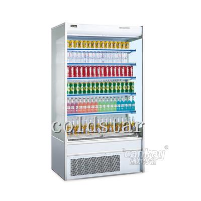 Cina 4 strati regolabili del supermercato del refrigeratore aperto dell'esposizione con illuminazione del LED in vendita