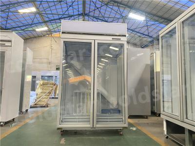 China congelador vertical de la puerta 1000L del escaparate de cristal de la exhibición con el sistema de enfriamiento de la fan en venta