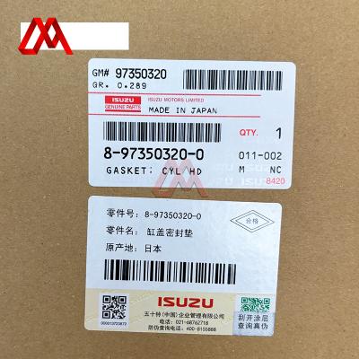 China Conjunto de junta de la culata del motor 8973503200 para ISUZU NKR55 4JB1 en venta