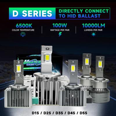 China D Serie 100W 10000 Lumen 6500K Koel Wit D1S/D1R D2S/D2R D2H D3S/D3R D4S/D4R D5S/D5R D8S/D8R Koplamp Lampen Te koop