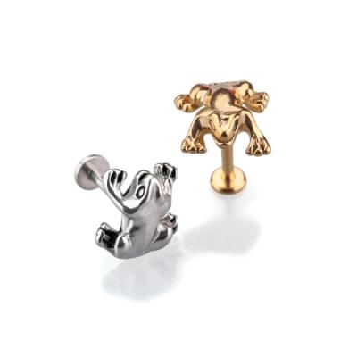 China Perno prisionero piercing del labio del anillo del labret de la forma de la rana de la joyería del cuerpo al por mayor en venta