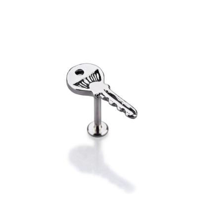 China Labret piercing de la bobina del indicador 10m m del precio de fábrica 14 del top de acero de la llave en venta