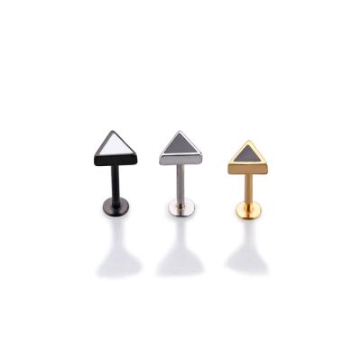 China Anillo triangular del labio de la forma de la sola del labio joyería piercing de encargo del anillo para las mujeres y los hombres en venta