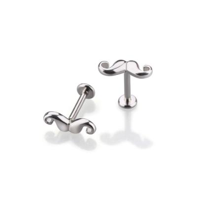 China Anillo lindo barato del labret del perno prisionero del labio del cuerpo de la joyería de la barra piercing al por mayor del bigote en venta