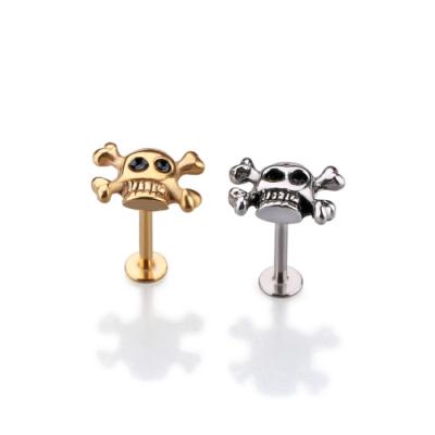 China El labio único de acero quirúrgico tachona la joyería piercing del cráneo de Labret del labio del cuerpo libre fresco de los anillos en venta