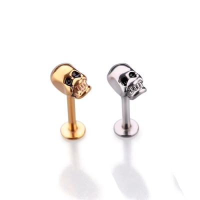 China Joyería piercing de la venta de la moda de la plata del cráneo del Barbell del labio del cuerpo caliente de la barra en venta