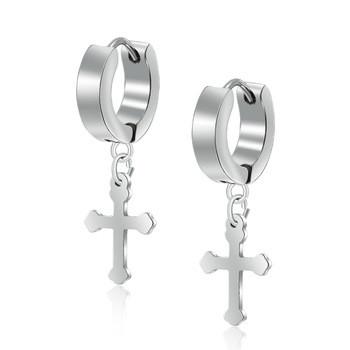 China Pendientes redondos del aro del pendiente del acero inoxidable de la venta del círculo pendiente caliente de la cruz en venta