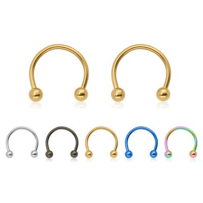 China Fábrica piercing de la joyería del multicolor de nariz del cuerpo por encargo del anillo en venta