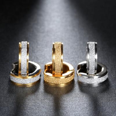 China Pendientes de plata del aro del acero inoxidable del punk rock del Color&Gold-color pequeños para la joyería del banquete de boda de las mujeres en venta