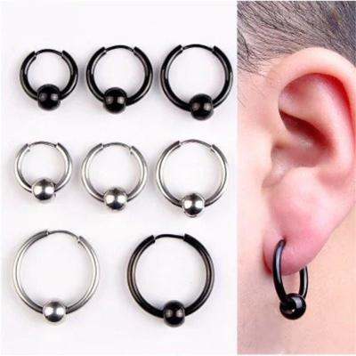 China GIF piercing de la Navidad de los pendientes de la joyería de los hombres del acero inoxidable de los pendientes del aro de los pendientes de la bola del círculo del pendiente pendiente punky del anillo en venta