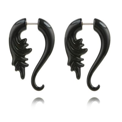 China Punk Negro Pendientes de Gota Geométricos Planta Exagerada Cuelga Pendientes para Las Mujeres Joyería Del Oído Del Partido Regalos Brincos en venta