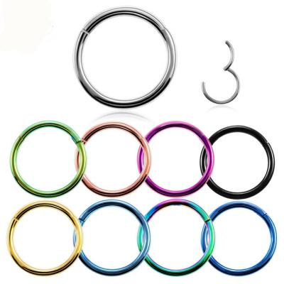 China El titanio articuló el labio de la hélice del Tragus del cartílago del oído del Clicker de la entrerrosca del anillo de nariz del segmento 16g&14g que perforaba la joyería unisex de la moda en venta