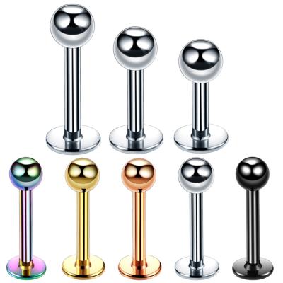 China Joyería encantadora de los colores variados de Labret del perno prisionero del labio del oído del cartílago del Tragus de la hélice de la moda piercing de acero quirúrgica del anillo en venta