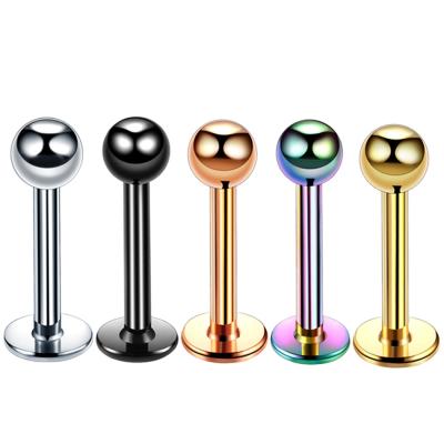 China joyería piercing del cuerpo de Pircing del oído de Pircing Ombligo del labio del cartílago del oído del labio de Labret del oro del perno prisionero de acero quirúrgico 16G en venta