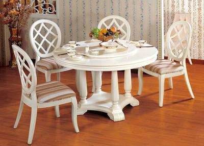 Cina Tavolo da pranzo rotondo bianco della mobilia di lusso di legno elegante della sala da pranzo dell'hotel in vendita