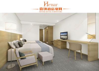 中国 薄い色簡単な様式のホテルの寝室の家具1.2mのツイン・ベッド部屋 販売のため