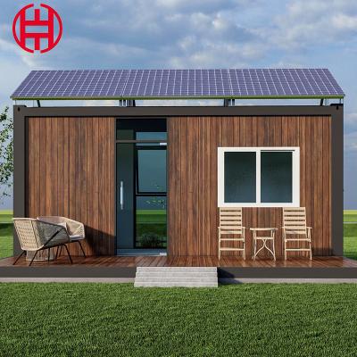 China OEM/ODM JA 20 voet ondergrondse prefab huis met stalen afwerking en zonnepanelen 2 slaapkamers Te koop