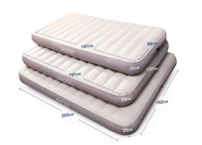 China Custom Size Travel Inflatable Bed CE / ISO Certification Flocking PVC Material for sale