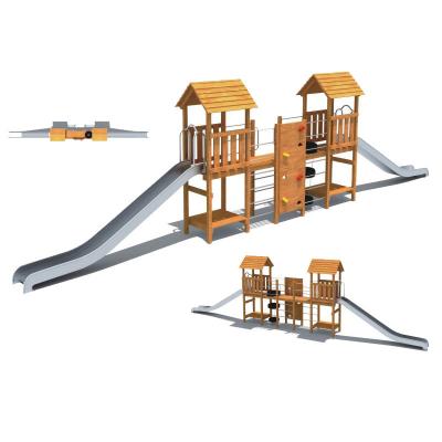 China Popular Park Kids Children Stainless Steel Tube Slide Outdoor Playground for Sales for sale