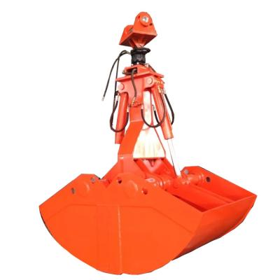 China 35tonne Digger Excavator Grab Clamshell Bucket Capacity 3cbm for Height Range 0-1000mm for sale