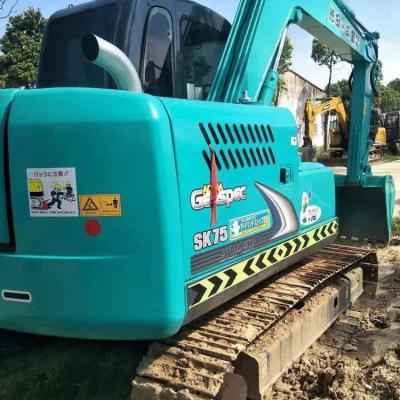 中国 6.85トンの稼働重量 鉱山機械とロードブルドーザーの用 SK75掘削機 販売のため