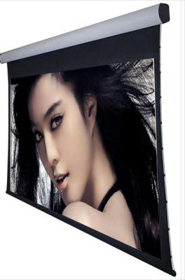 China Custom Large Electric Motorized Projector Screen With Aluminum Casing , Remote Control for sale