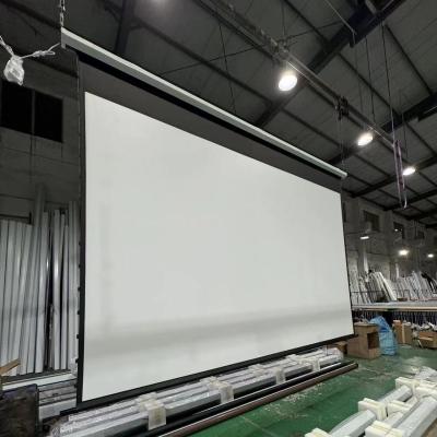 China 4x3 m High Quality Large Electric Projection Screen/ Motorized Projector Screen Tubular Motor for Projector Screen for sale
