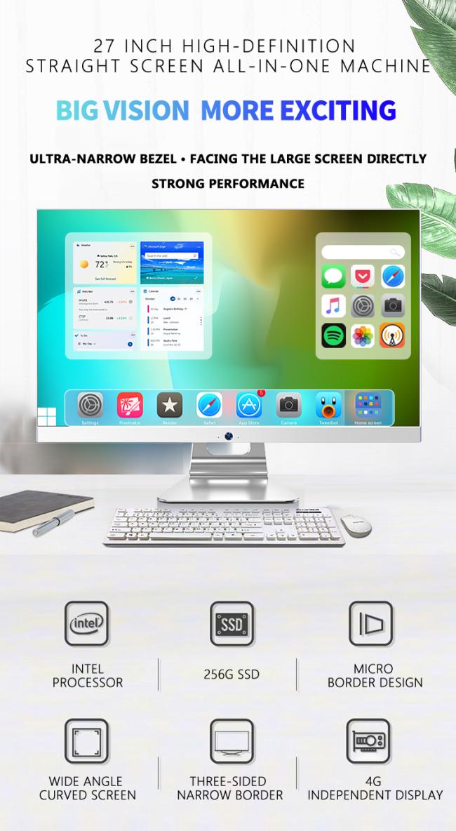 Side view of all-in-one PC computer