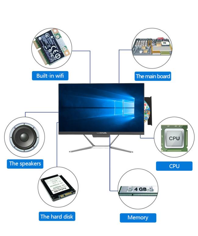 AIO computer with keyboard and mouse