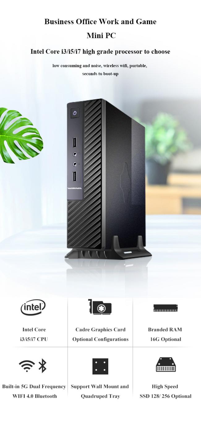 Side view of Mini PC showing ports and connections