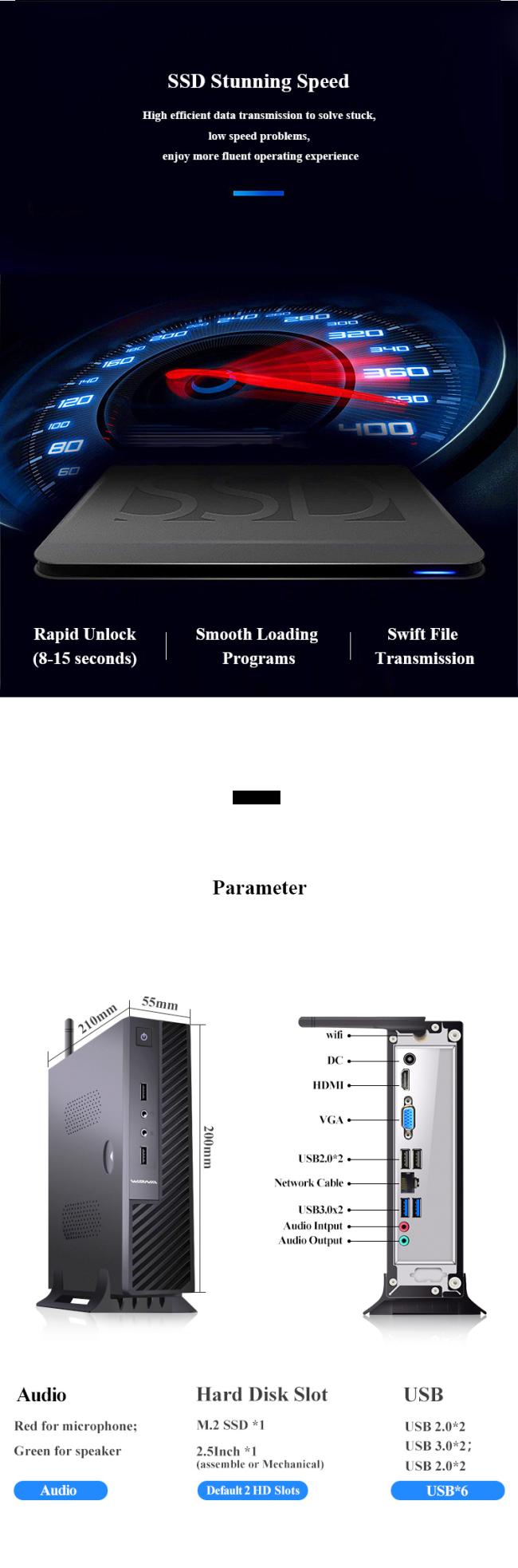 Close-up of Mini PC components