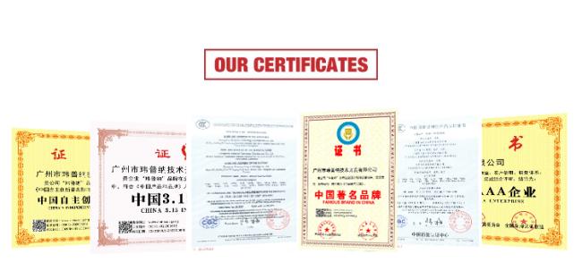 Product certifications