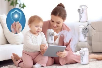 中国 メディカルクラスの膜振動器 メッシュネブライザー 1.2W バッテリーまたはDC電源 販売のため
