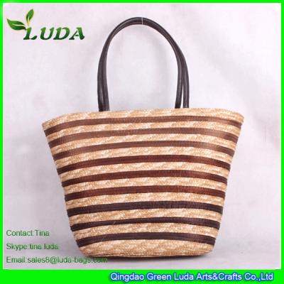 Cina LUDA Striped Straw Bags Wheat Straw Making Bags in vendita